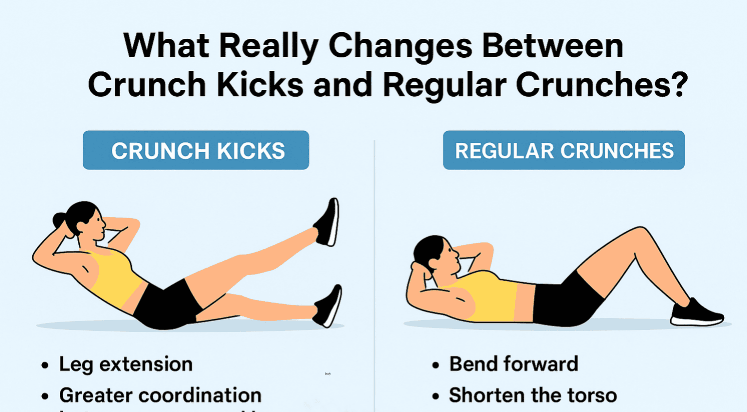 Are Crunch Kicks Actually Better Than Regular Crunches?