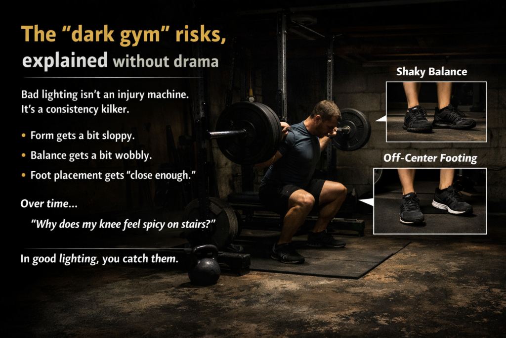 Is Inadequate Gym Lighting Putting Your Form, Balance, and Joints at Risk?